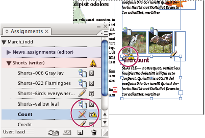 InDesign에서 관리 파일 작업