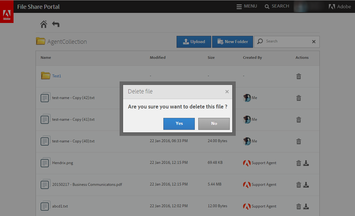 Kopīgojiet liela izmēra failus ar Adobe atbalstu
