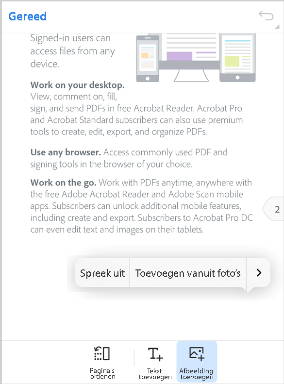 Werken met PDF's in Acrobat Reader iOS: nieuwe ervaring