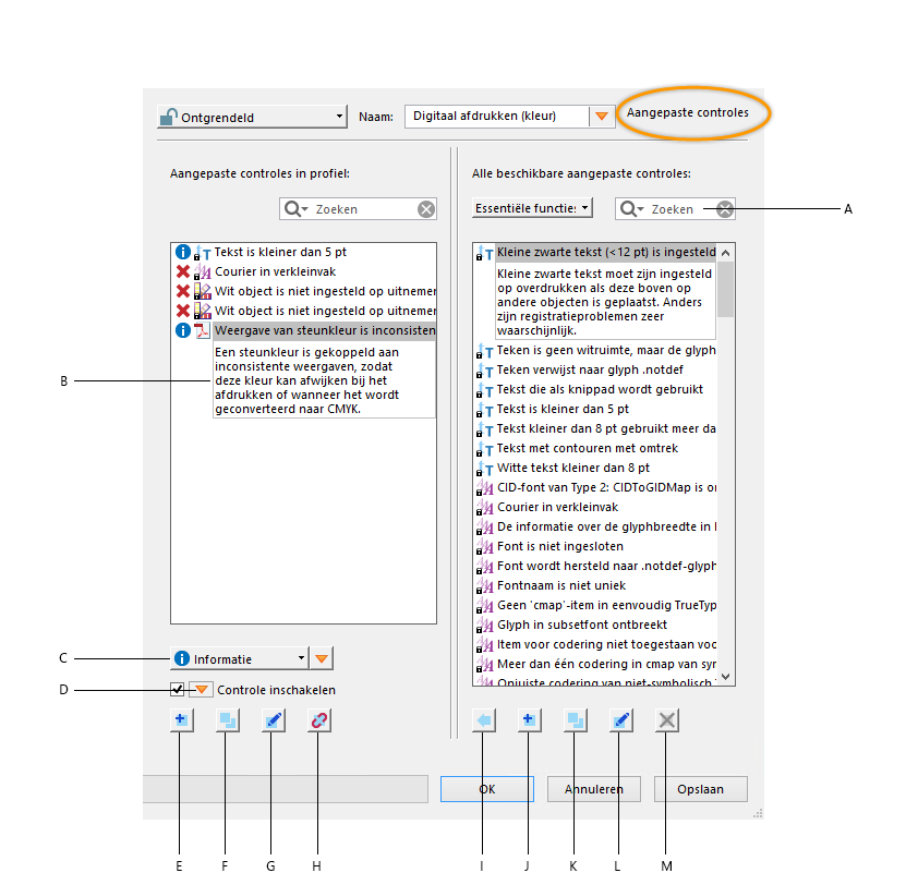 Aanvullende controles in het gereedschap Preflight (Adobe Acrobat Pro)