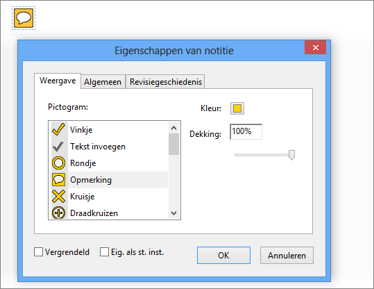 Tools voor annotaties en tekenmarkeringen gebruiken om opmerkingen toe ...