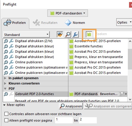 Preflight-bibliotheken (Acrobat Pro)