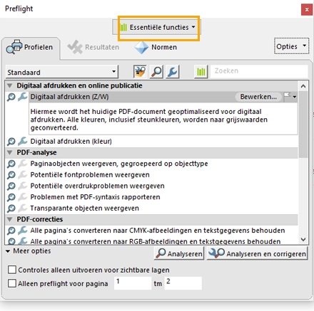 Preflight-profielen (Acrobat Pro)