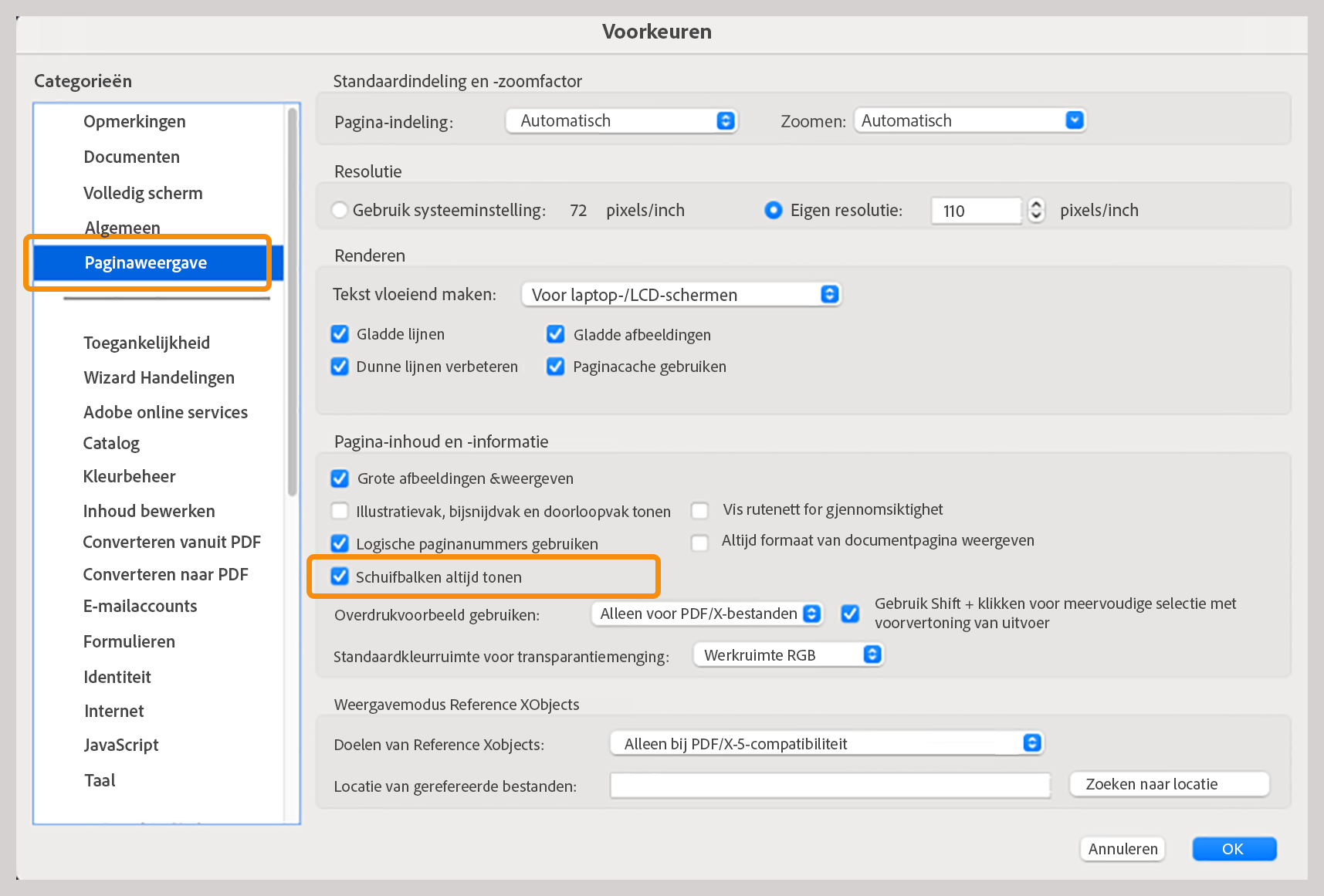 Upgrades voor scrolframework van Acrobat voor macOS.