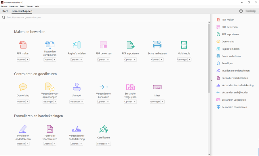 Basisbeginselen voor de Adobe Acrobat-werkruimte in Acrobat 2017 en ...