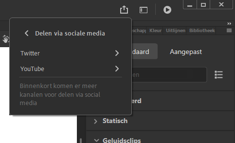 Snel uw animaties delen en publiceren