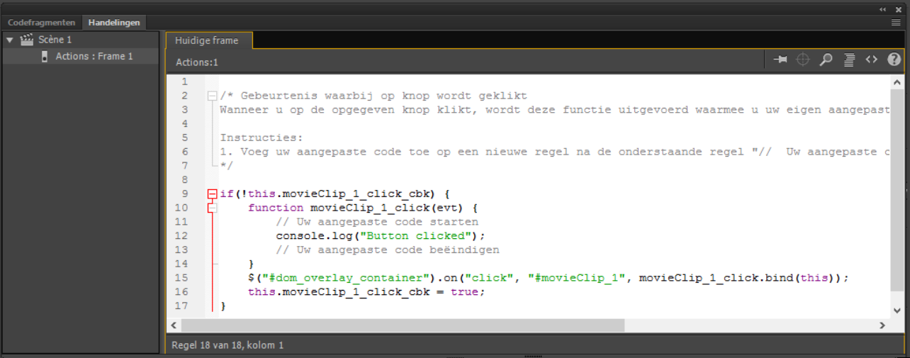 Componenten in Animate