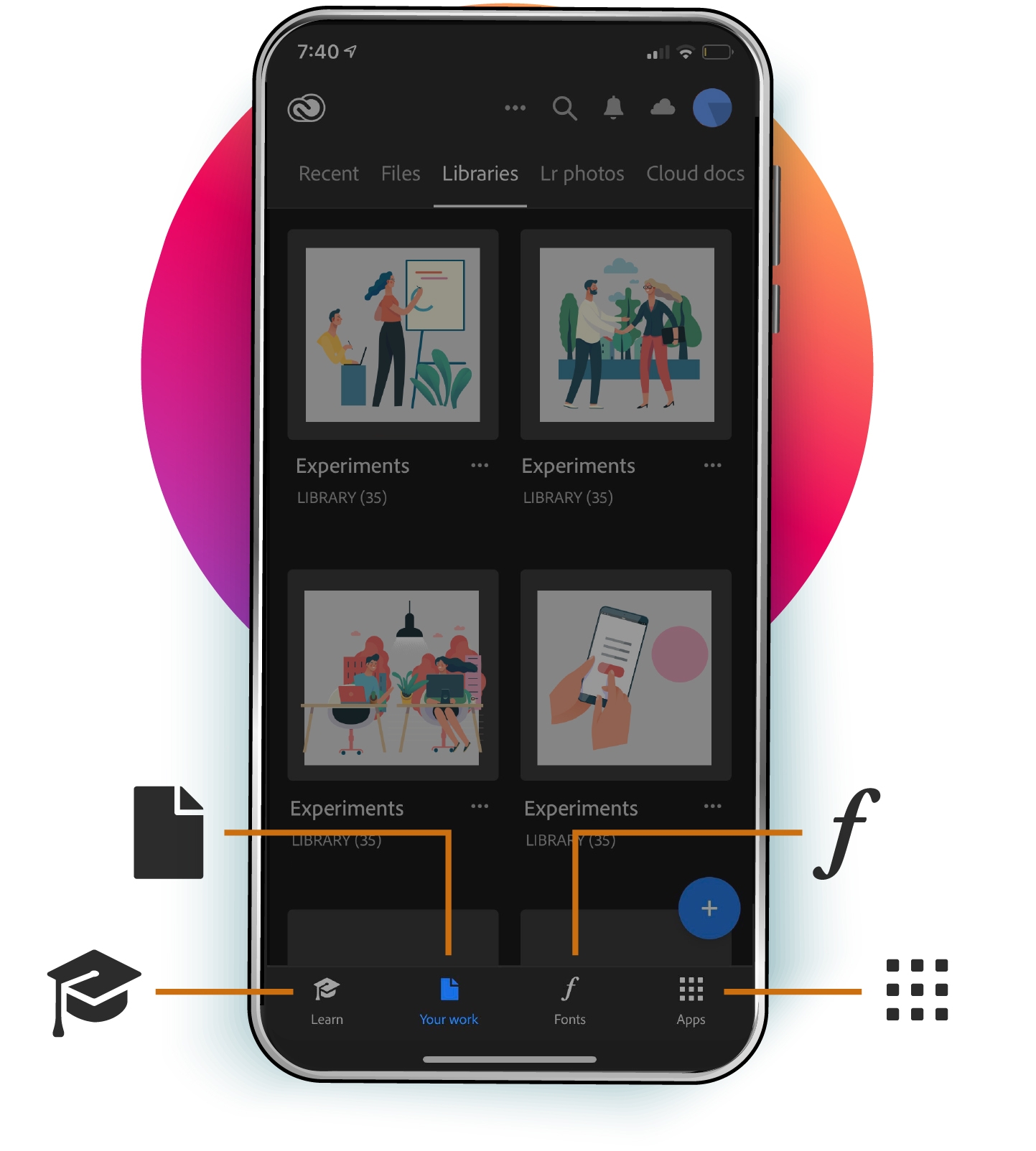 Adobe Creative Cloud voor mobiele apparaten