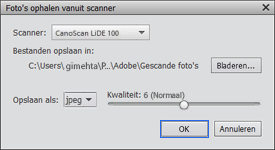 Foto's importeren van scanners (alleen Windows)