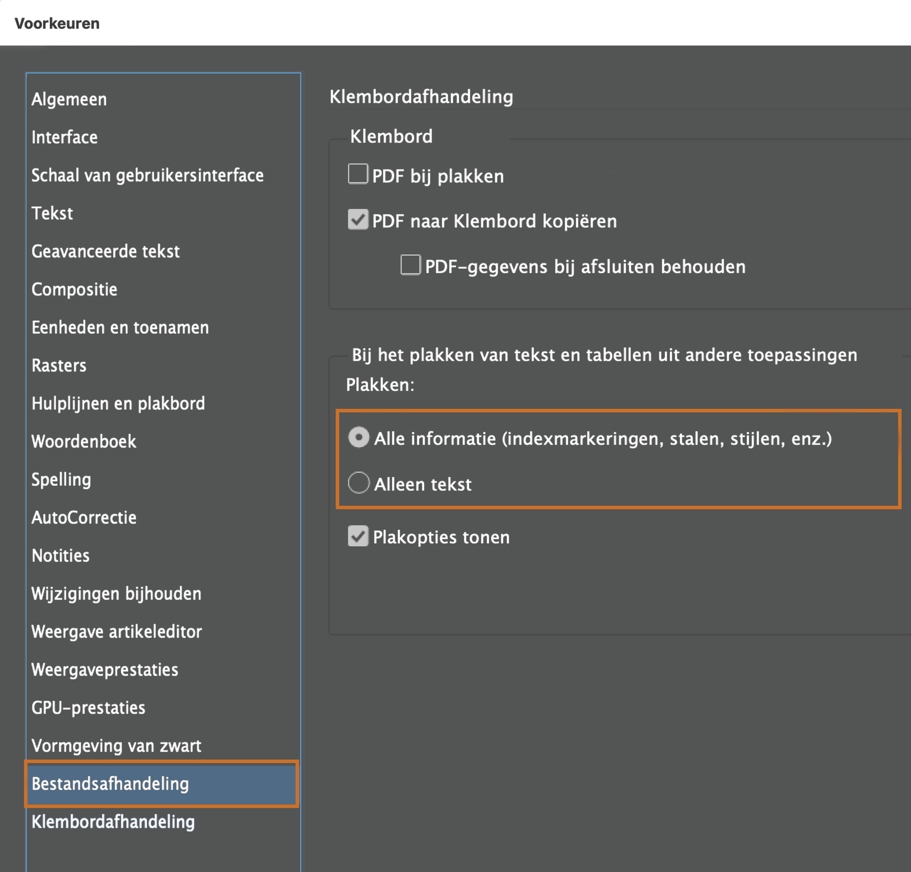 Werken met stijlpakketten in InDesign