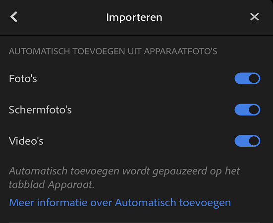 Leer hoe u foto's importeert in Lightroom voor mobiele apparaten (iOS).