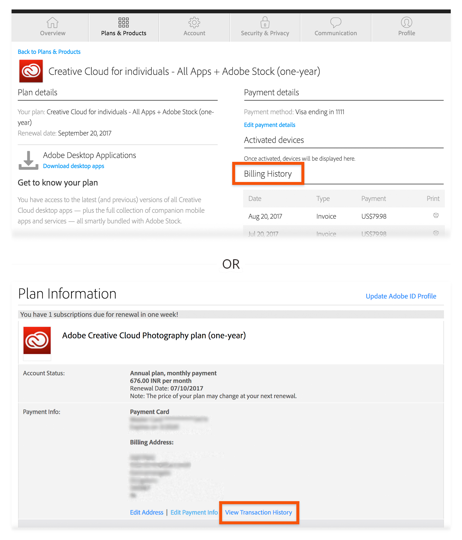 Een kopie van de factuur voor je Adobe Creative Cloud-lidmaatschap ...