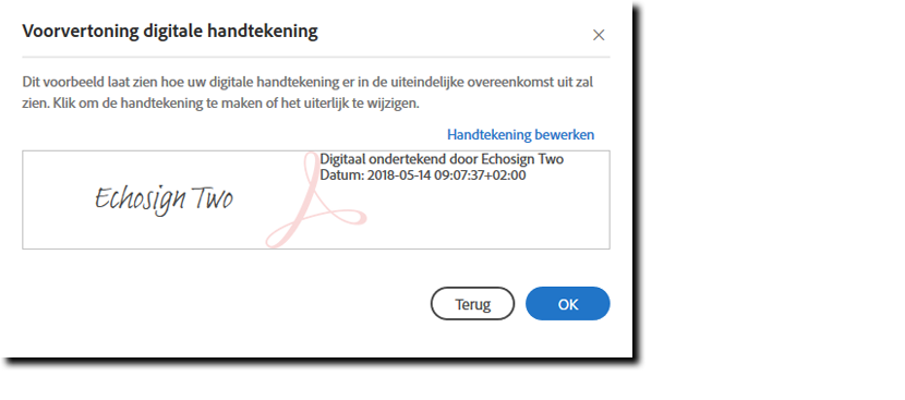 Digitale handtekeningen gebruiken