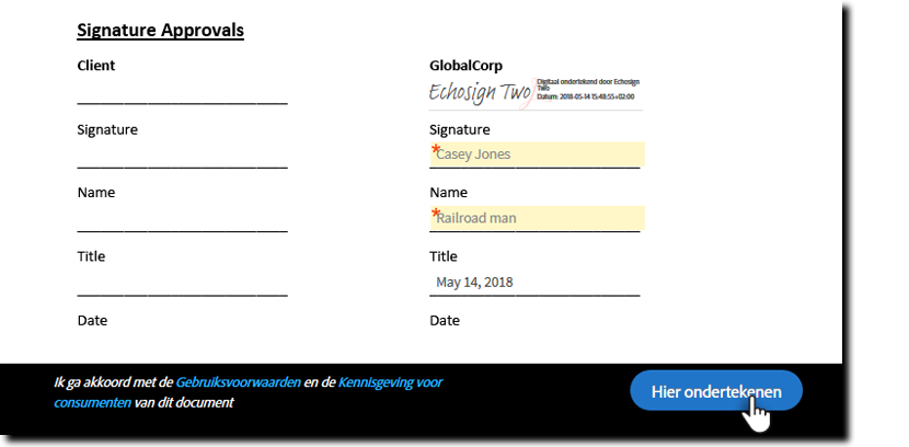 Digitale handtekeningen gebruiken