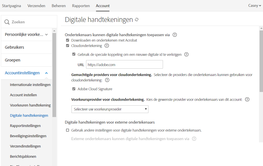 Digitale handtekeningen gebruiken