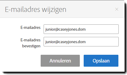 Uw e-mailadres wijzigen