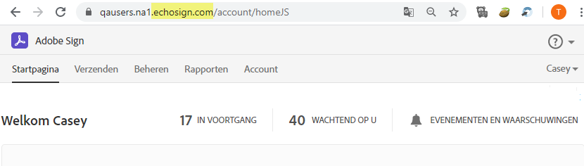 Migreren van echosign.com naar adobesign.com