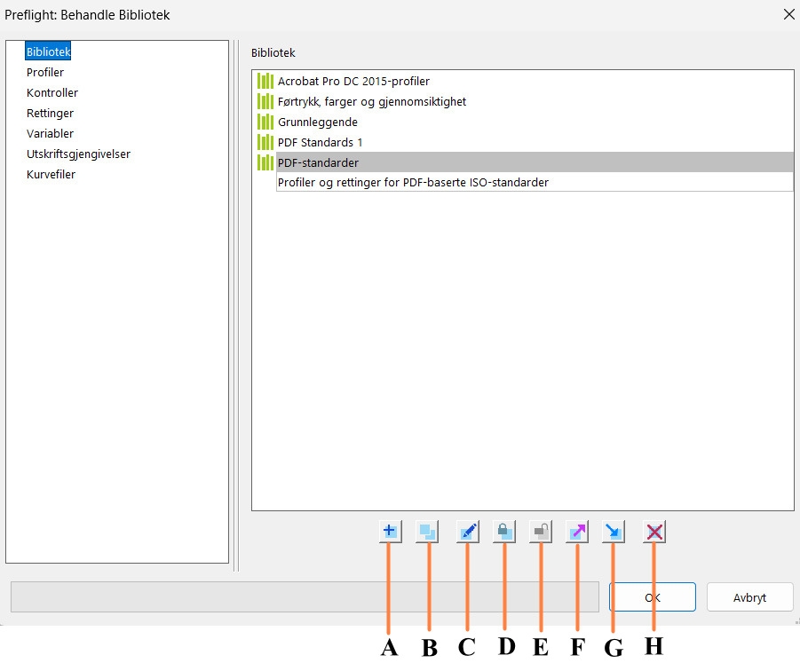 Preflight-biblioteker (Acrobat Pro)