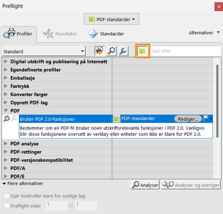 Preflight-biblioteker (Acrobat Pro)