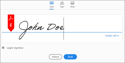 Signer PDF-filer i Adobe Acrobat Reader.