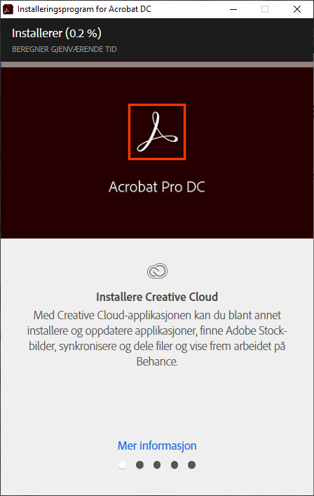 Laste ned og installere et Acrobat DC-abonnementet