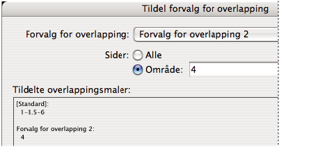 Bruke forhåndsinnstillinger for overlapping i InDesign