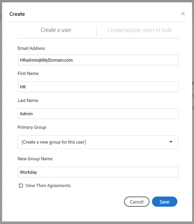Installasjonsveiledning for Adobe Sign for Workday