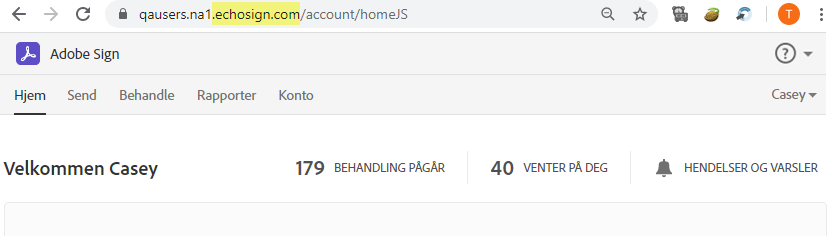 Flytte fra echosign.com til adobesign.com