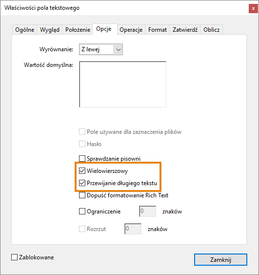 Dodawanie do formularza PDF wskazówek, daty i godziny, pola wymaganego ...
