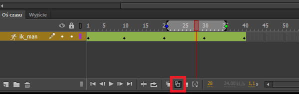 Animacja klatka po klatce w programie Animate
