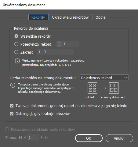 Scalanie danych w celu tworzenia listów, kopert lub etykiet adresowych ...