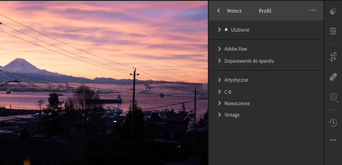 Edycja zdjęć za pomocą ustawień predefiniowanych w aplikacji Lightroom ...