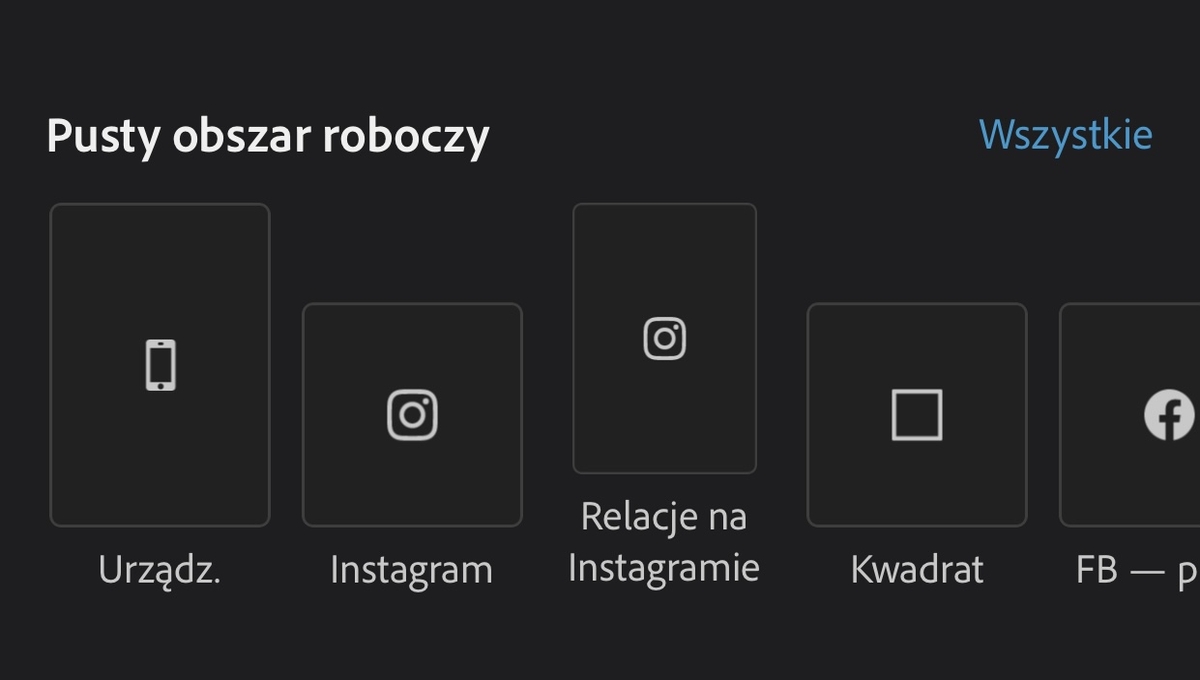 Podstawy przestrzeni roboczych w Photoshop Express