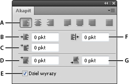 Formatowanie akapitów w programie Photoshop