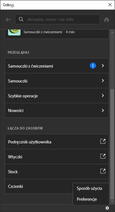 Dowiedz się, jak przyspieszyć wyszukiwanie za pomocą panelu Odkrywanie ...