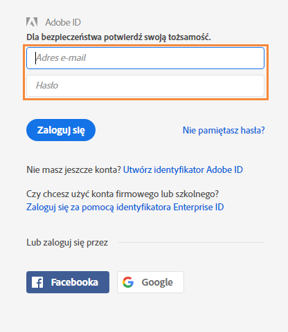 Rozwiąż błędy, które mogą wystąpić podczas logowania przy użyciu konta ...