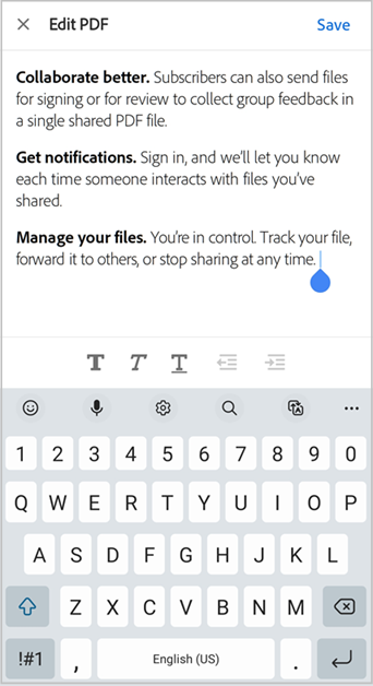 Como trabalhar com PDFs na Nova Experiência do Acrobat Reader para Android