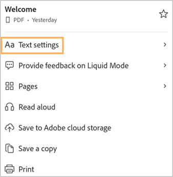 Como trabalhar com PDFs na Nova Experiência do Acrobat Reader para Android