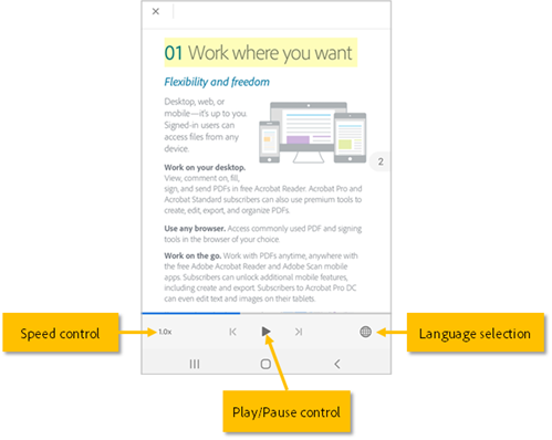 Como trabalhar com PDFs na Nova Experiência do Acrobat Reader para Android