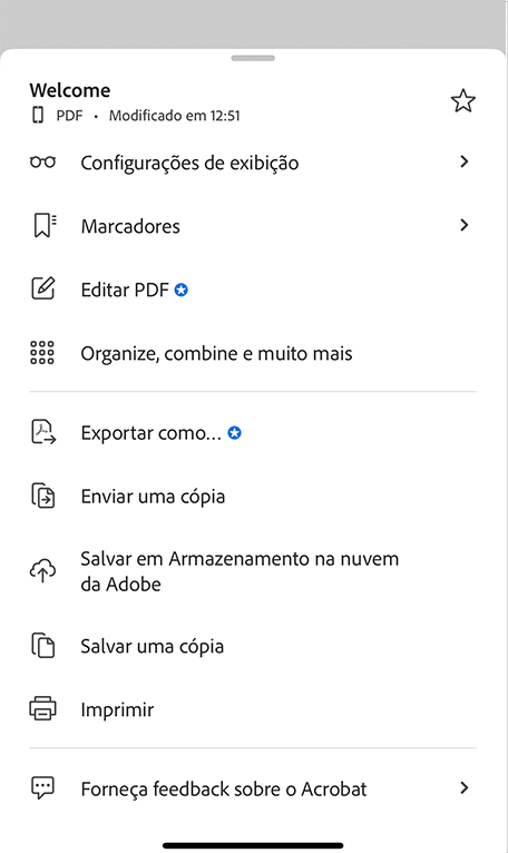 Nova experiência de trabalho com PDFs no Acrobat Reader para iOS