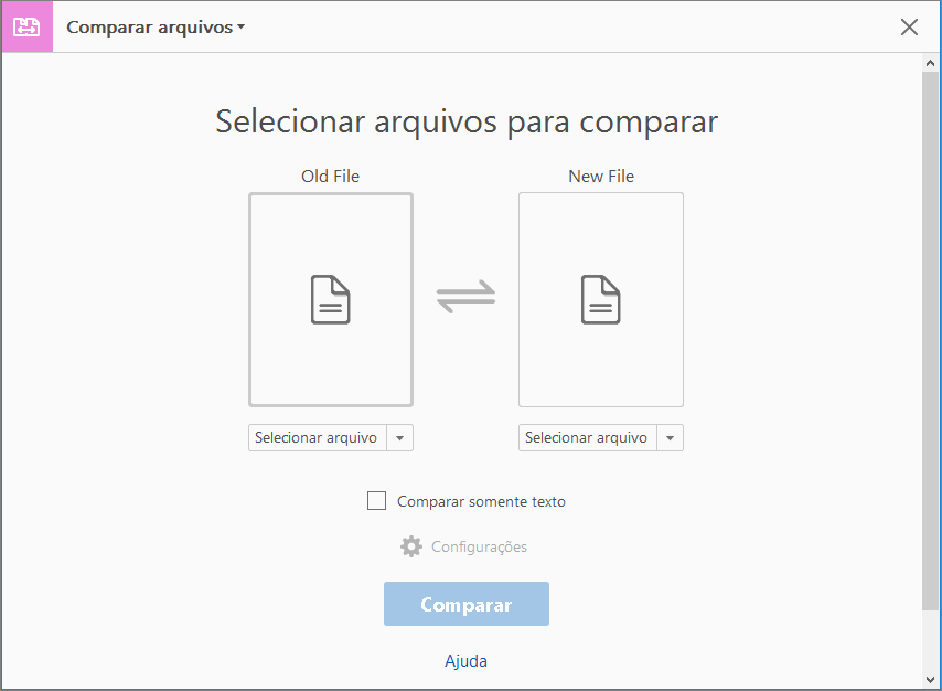 Compare duas versões de um arquivo PDF no Adobe Acrobat