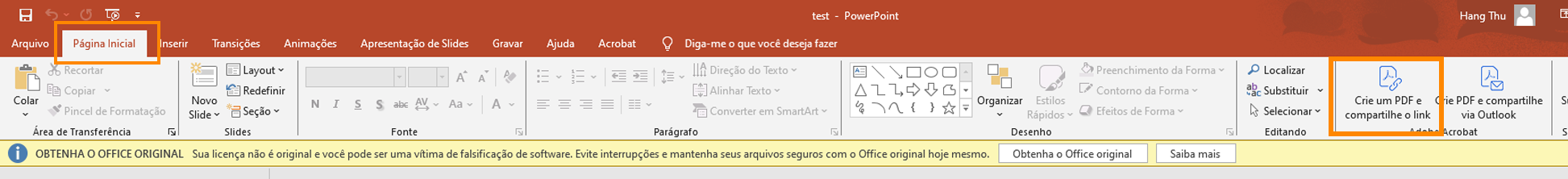 Criação de PDFs com o PDFMaker no Adobe Acrobat (Windows)