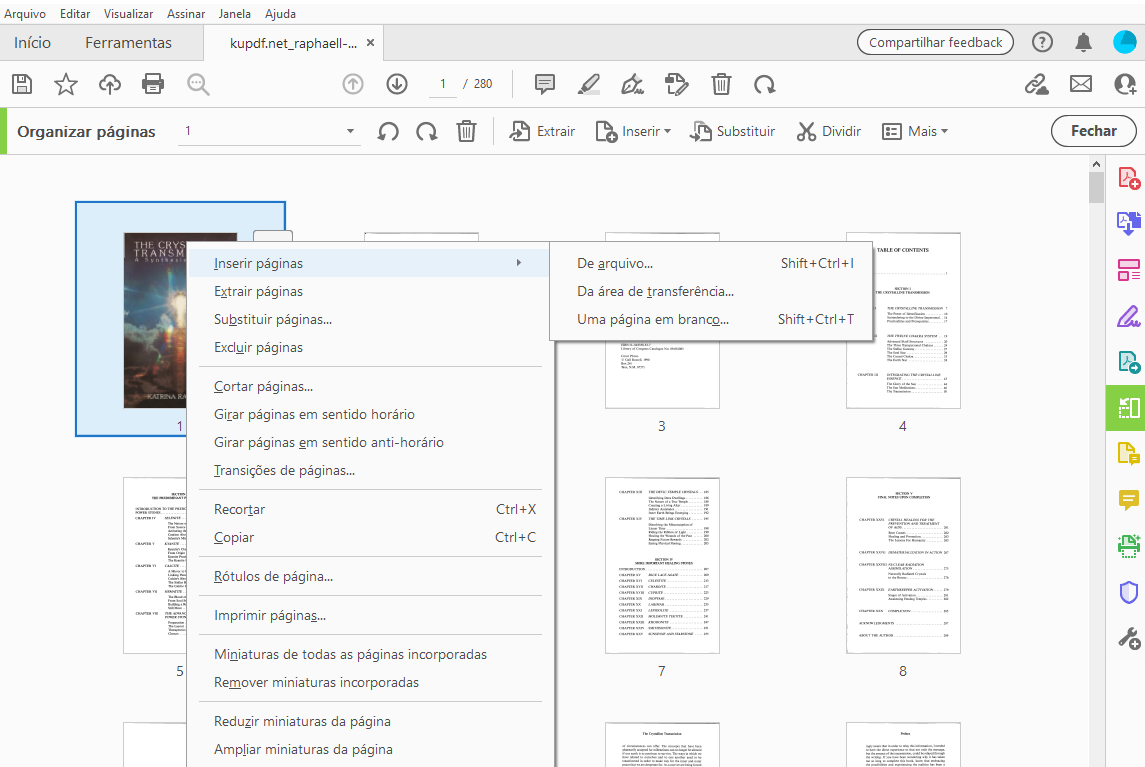 Combinar ou mesclar arquivos em um único PDF, Adobe Acrobat