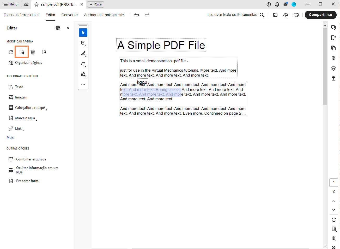 Cortar páginas do PDF no Adobe Acrobat