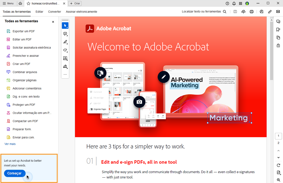 Novidades no Adobe Acrobat