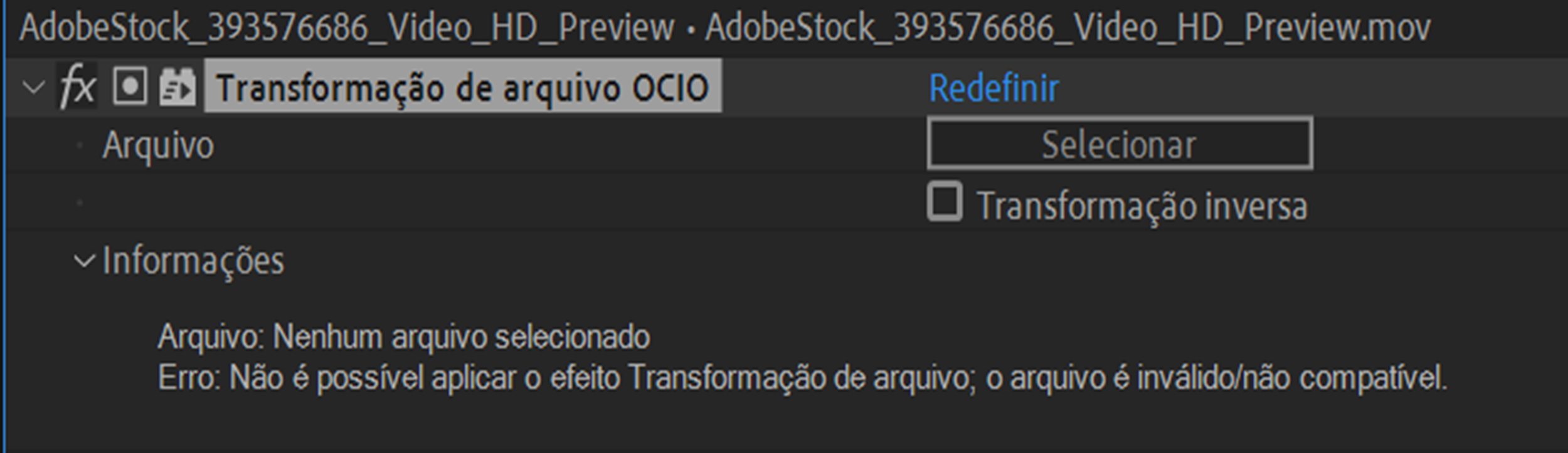 Gerenciamento de cores OpenColorIO e ACES