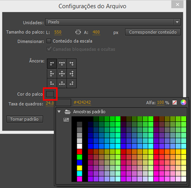 Crie documentos HTML5 Canvas no Animate