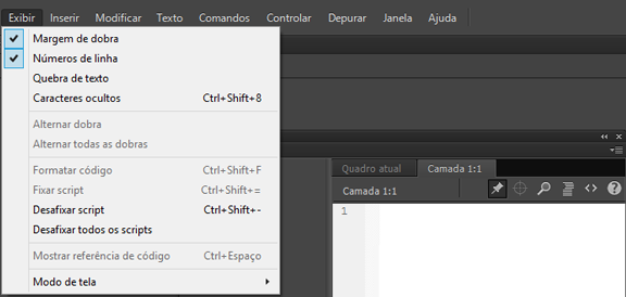 Escrever e gerenciar scripts no Animate