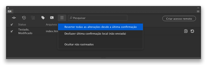 Saiba como baixar e usar o Git com o Dreamweaver.