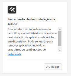 Desinstalar produtos da Creative Cloud